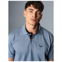 TRIGEMA Poloshirt &raquo;Poloshirt mit Kontrastelementen&laquo; 1 Stk. pearl-blue 5XL 5XL DELUXE-Piqu&eacute;-Qualit&auml;t
