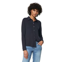 Marc O'Polo Marc O'polo Damen Marc O'Polo Blusenshirt im h&uuml;ftlangen Schnitt blau S