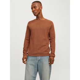 Jack & Jones JACK & JONES Rundhalspullover &raquo;JJEHILL KNIT CREW NECK NOOS&laquo; mit Strukturstrick Mocha Bisque Detail:Twist XXL XXL Herren-Pullover von Jack&Jones