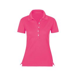 TRIGEMA Poloshirt &raquo;Poloshirt mit Kristallsteinen&laquo; 1 Stk. flamingo S S Elastischer DELUXE Piqu&eacute;