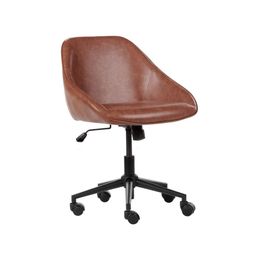 Beliani B&uuml;rostuhl BARDSDALE in Braun/Schwarz - (W) 60 x (H) 77 x (L) 60 cm | Gr.: onesize