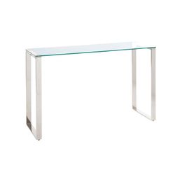 Beliani Konsolentisch TILON in Silber/Transparent - (W) 120 x (H) 75 x (L) 40 cm | Gr.: onesize