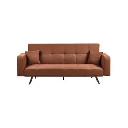 Beliani Schlafsofa HJULBY in Braun - (W) 220 x (H) 90 x (L) 82 cm | Gr.: onesize