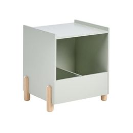 Beliani Nachttisch QUILPIE in Gr&uuml;n/Braun - (W) 40 x (H) 45 x (L) 36 cm | Gr.: onesize