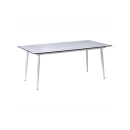 Beliani Esszimmertisch TOLENTINO in Grau/Wei&szlig; - (W) 90 x (H) 75 x (L) 180 cm | Gr.: onesize
