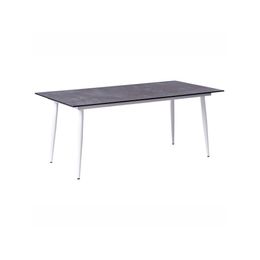 Beliani Esszimmertisch TOLENTINO in Wei&szlig;/Grau - (W) 90 x (H) 75 x (L) 180 cm | Gr.: onesize