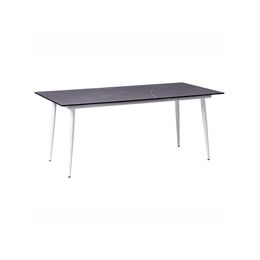 Beliani Esszimmertisch TOLENTINO in Wei&szlig;/Grau - (W) 90 x (H) 75 x (L) 180 cm | Gr.: onesize