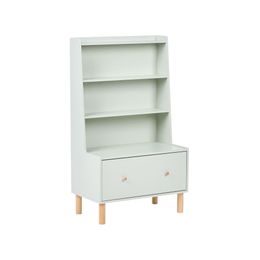Beliani B&uuml;cherregal QUILPIE in Gr&uuml;n/Braun - (W) 70 x (H) 120 x (L) 40 cm | Gr.: onesize