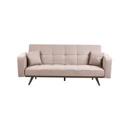 Beliani Schlafsofa HJULBY in Braun - (W) 220 x (H) 90 x (L) 82 cm | Gr.: onesize