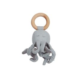 leevje Baby Rassel mit Holzring 'octopus' in blue | Gr.: onesize