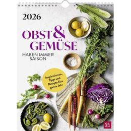 Groh Kalender - Wochenkalender 2026: Obst und Gemüse haben immer Saison | Gr.: onesize