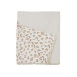 leevje Große Tagesdecke leoprint & cappuccino' zum Wenden in beige | Gr.: onesize