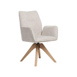 Beliani Esszimmerstuhl MOKENA in Beige/Braun - (W) 58 x (H) 90 x (L) 66 cm | Gr.: onesize