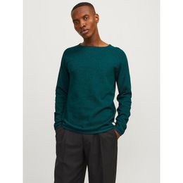 Jack & Jones JACK & JONES Rundhalspullover &raquo;JJEHILL KNIT CREW NECK NOOS&laquo; mit Strukturstrick Deep Teal Detail:Twist M M Herren-Pullover von Jack&Jones