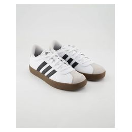 Adidas Leder-Sneakers "Court 3.0" in Weiß/ Schwarz | Gr.: 31