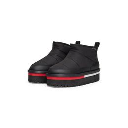 Tommy Jeans Winterboots »TJW NYLON FLATFORM BOOT WL«, Plateau, Snowboots, Ankleboots, Schlupfschuh mit Anziehlasche schwarz 36 36 Kurzstiefelette...