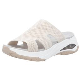RIEKER SPORT Pantolette »vegan« Sommerschuh, Hausschuh, Keilabsatz, in der Maschine waschbar creme 40 40 Pantolette mit Rieker Air-Funktion im...
