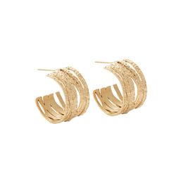 A&c Oslo &ndash; Nordic Design Jewellery Earrings 'Steel - Satin' female Gold size One Size