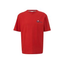 s.Oliver T-Shirt Herren Gr&ouml;&szlig;e L graphit / feuerrot / wei&szlig;