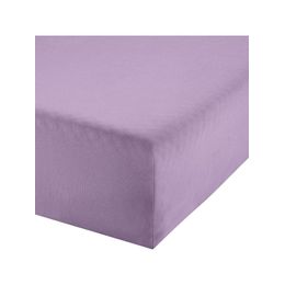 REDBEST Single-Jersey Boxspring-Spannbettlaken Denver in lavendel | Gr.: 90x190 cm - 100x200 cm