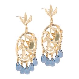 A&C Oslo &ndash; Nordic Design Jewellery Ohrh&auml;nger 'Blue Tit' Damen Gr&ouml;&szlig;e One Size gold