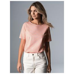 TRIGEMA T-Shirt &raquo;T-Shirt mit Streifenmuster&laquo; 1 Stk. apricot XL XL DELUXE-Single-Jersey