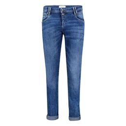 Cartoon Boyfriend-Hose mit Nieten in Blau | Gr.: 40