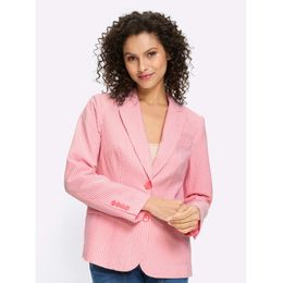 Heine Blazer in flamingo-weiß-gestreift | Gr.: 34