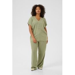 Kaffe curve Kurzarm-Bluse KCmille Loose fit in Oil Green | Gr.: 46