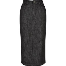 Urban Classics Jerseyrock »Damen Ladies Midi Denim Skirt«, 1 Stk. black washed 29 29 Modische Röcke für verschiedene Anlässe