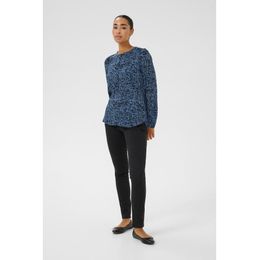 Kaffe Langarm-Bluse KApollie Regular fit in Midnight/Blue Graphic Dot | Gr.: 36