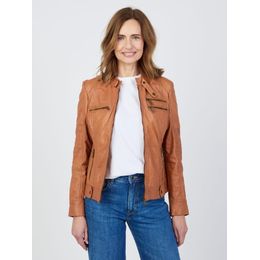 JCC Lederjacke Sirpa in dark cognac | Gr.: 38