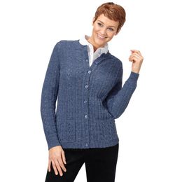 WITT WEIDEN Strickjacke in blau-meliert | Gr.: 42