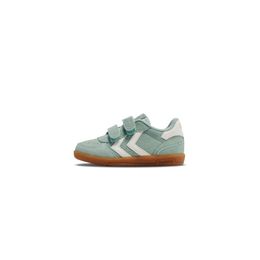 Hummel Schn&uuml;rsenkel Sneaker Victory Suede Lebensstil Kinder in FROSTY GREEN | Gr.: 24