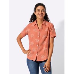 WITT WEIDEN Baumwollbluse in papaya-ecru | Gr.: 40