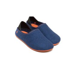 Gottstein Hausschuh Wool Slip-On in midnight/orange | Gr.: 37