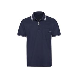 TRIGEMA Herren Poloshirt &raquo;TRIGEMA Poloshirt mit Rei&szlig;verschluss&laquo; 1 Stk. blau L
