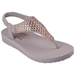 Skechers Sandale »MEDITATION-ROCKSTAR«, Sommerschuh, Sandalette, Riemchensandale, mit Glitzersteinen taupe 41 41 Riemchensandale in veganer...