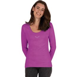 TRIGEMA Longsleeve &raquo;Langarmshirt mit Kristallsteinen&laquo; 1 Stk. fuchsia XL XL Elastischer Feinripp