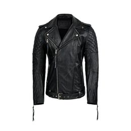 Trueprodigy Lederjacke Simba in Schwarz | Gr.: S