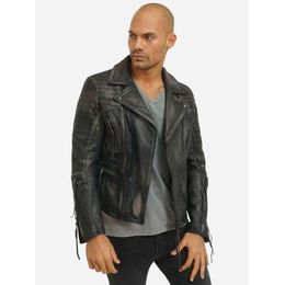 Trueprodigy Lederjacke Bryan in Schwarz | Gr.: XXL