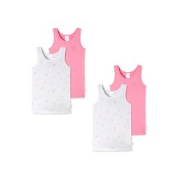 Schiesser Unterhemd Allday Basic in wei&szlig;/pink | Gr.: 104