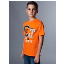 TRIGEMA T-Shirt »T-Shirt mit großem Printmotiv«, 1 Stk. mandarine 152 152 Single-Jersey