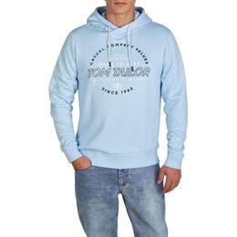 Tom Tailor Pullover Printed Hoodie in Blau | Gr.: 3XL