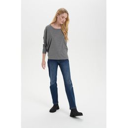 Saint Tropez Strickpullover A2561, Casual fit in Mist Grey Melange | Gr.: L