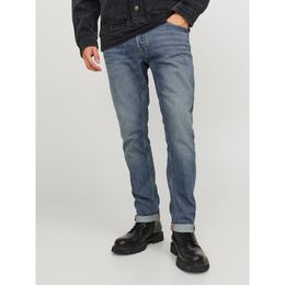 Jack & Jones JACK & JONES Slim-fit-Jeans »JJIGLENN JJCOLE AM 171 SN« Blue Denim 36 - Länge 34 Länge 34 36 Slim-fit-Jeans mit niedriger Leibhöhe für einen...