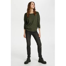 Saint Tropez Strickpullover A2561, Casual fit in Army Green Melange | Gr.: L