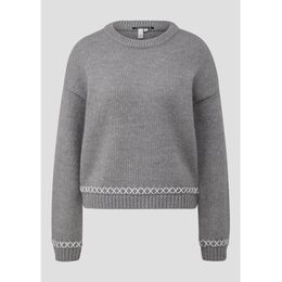 QS Strickpullover in 98W0_dunkelgrau | Gr.: L