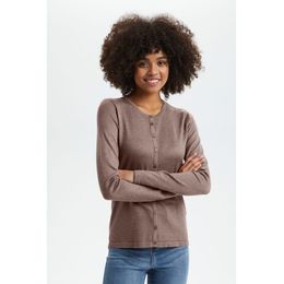 Saint Tropez Strickjacke A8661, Classic fit in Antler Melange | Gr.: XXL