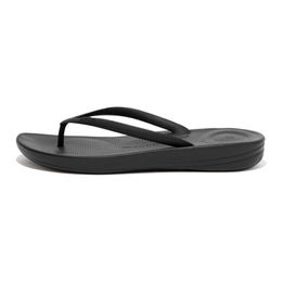 fitflop Damen Zehentrenner &raquo;IQUSHION&laquo; , Keilabsatz, Sommerschuh, Schlappen in schmaler Form schwarz 40